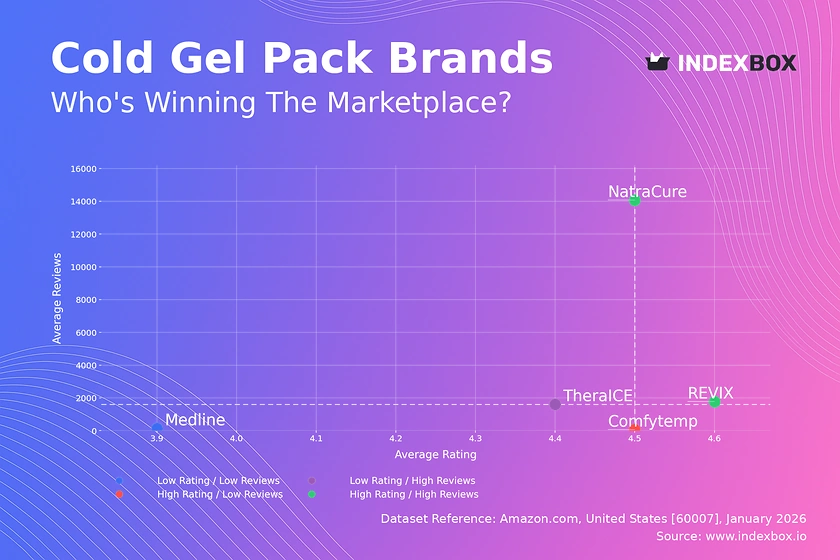 Cold Gel Pack Market Analysis: How REVIX and NatraCure Dominate with High Ratings and Reviews