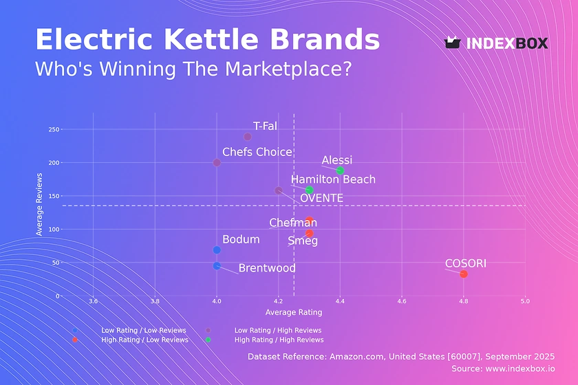 Electric Kettle Market Analysis: Star Brands, Rising Contenders, and Strategic Quadrants
