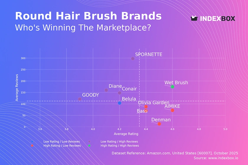 Round Hair Brush Market: Wet Brush Leads as Only High-Rating, High-Review Brand