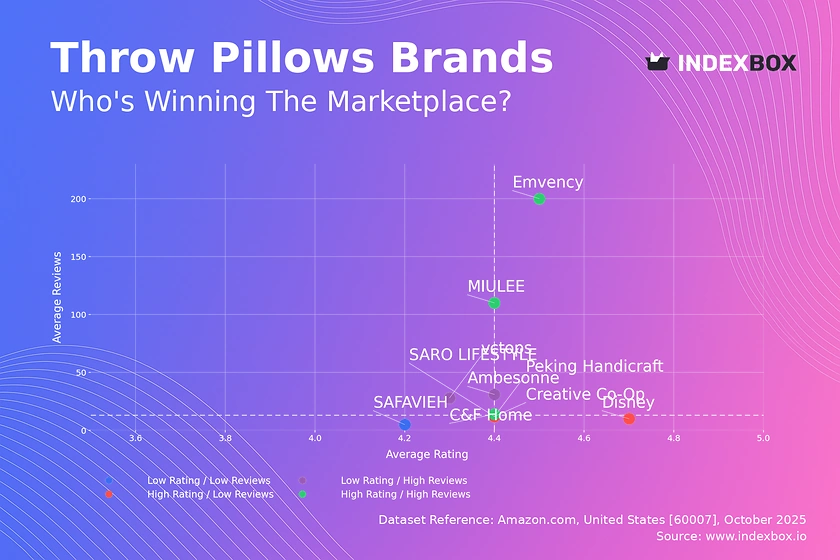 Amazon Throw Pillow Analysis: How Top Brands Master Ratings and Reviews