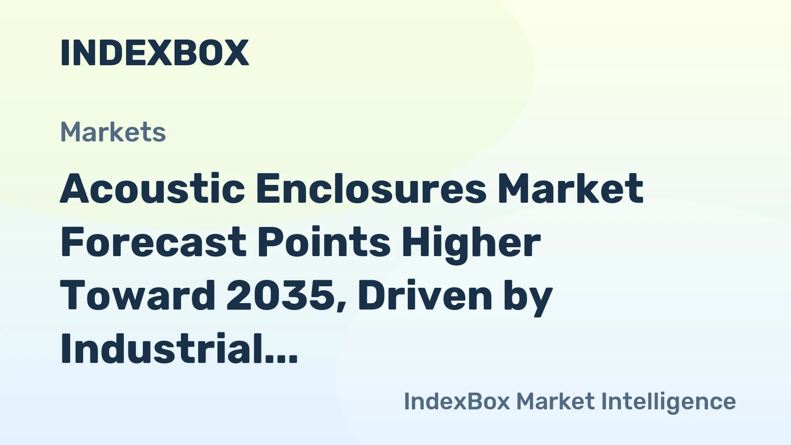 Acoustic Enclosures Market Forecast Points Higher Toward 2035, Driven by Industrial Noise Compliance