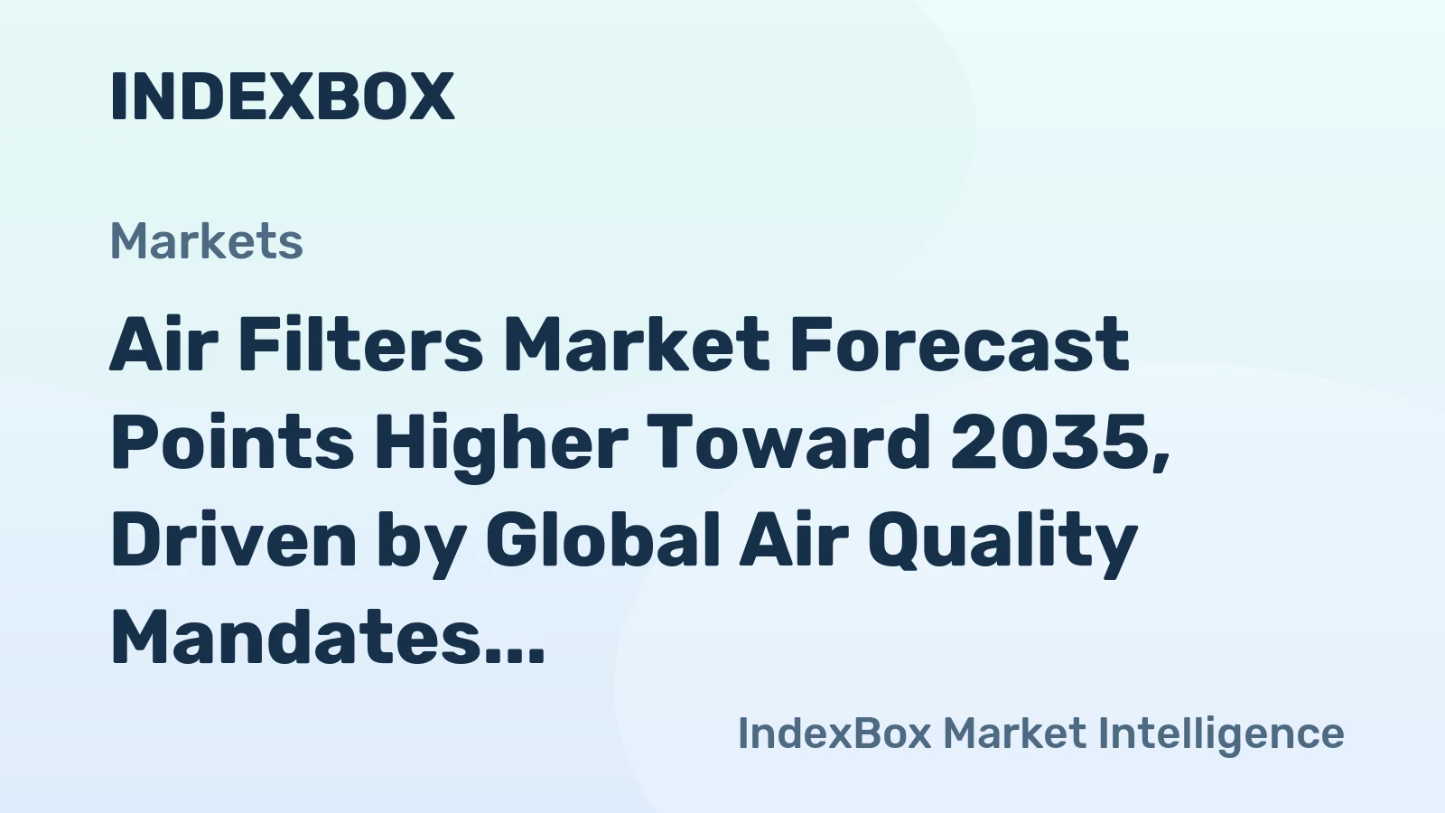 Air Filters Market Forecast Points Higher Toward 2035, Driven by Global Air Quality Mandates