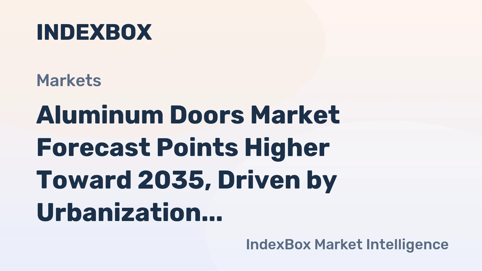 Aluminum Doors Market Forecast Points Higher Toward 2035, Driven by Urbanization and Green Building Codes