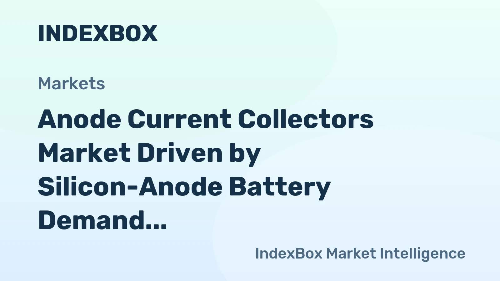 Anode Current Collectors Market Driven by Silicon-Anode Battery Demand to Reshape Supply Chains Through 2035