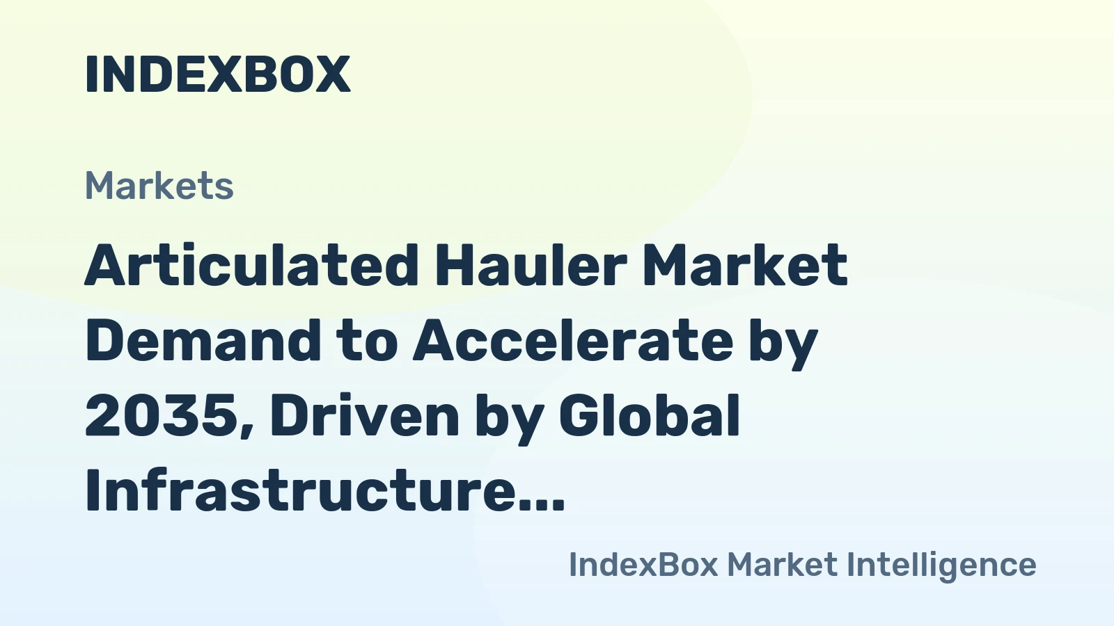 Articulated Hauler Market Demand to Accelerate by 2035, Driven by Global Infrastructure Expansion