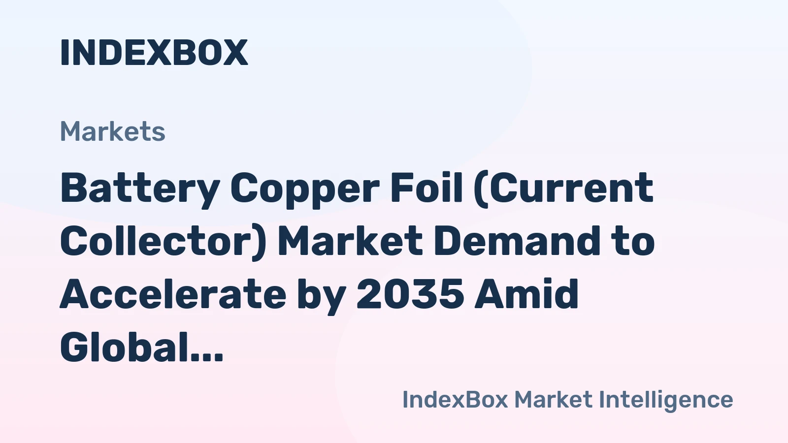 Battery Copper Foil (Current Collector) Market Demand to Accelerate by 2035 Amid Global EV Expansion