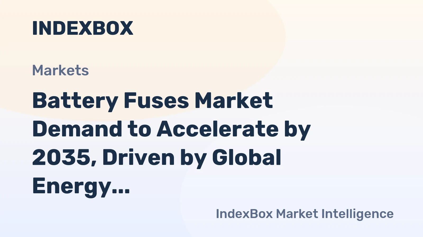 Battery Fuses Market Demand to Accelerate by 2035, Driven by Global Energy Transition