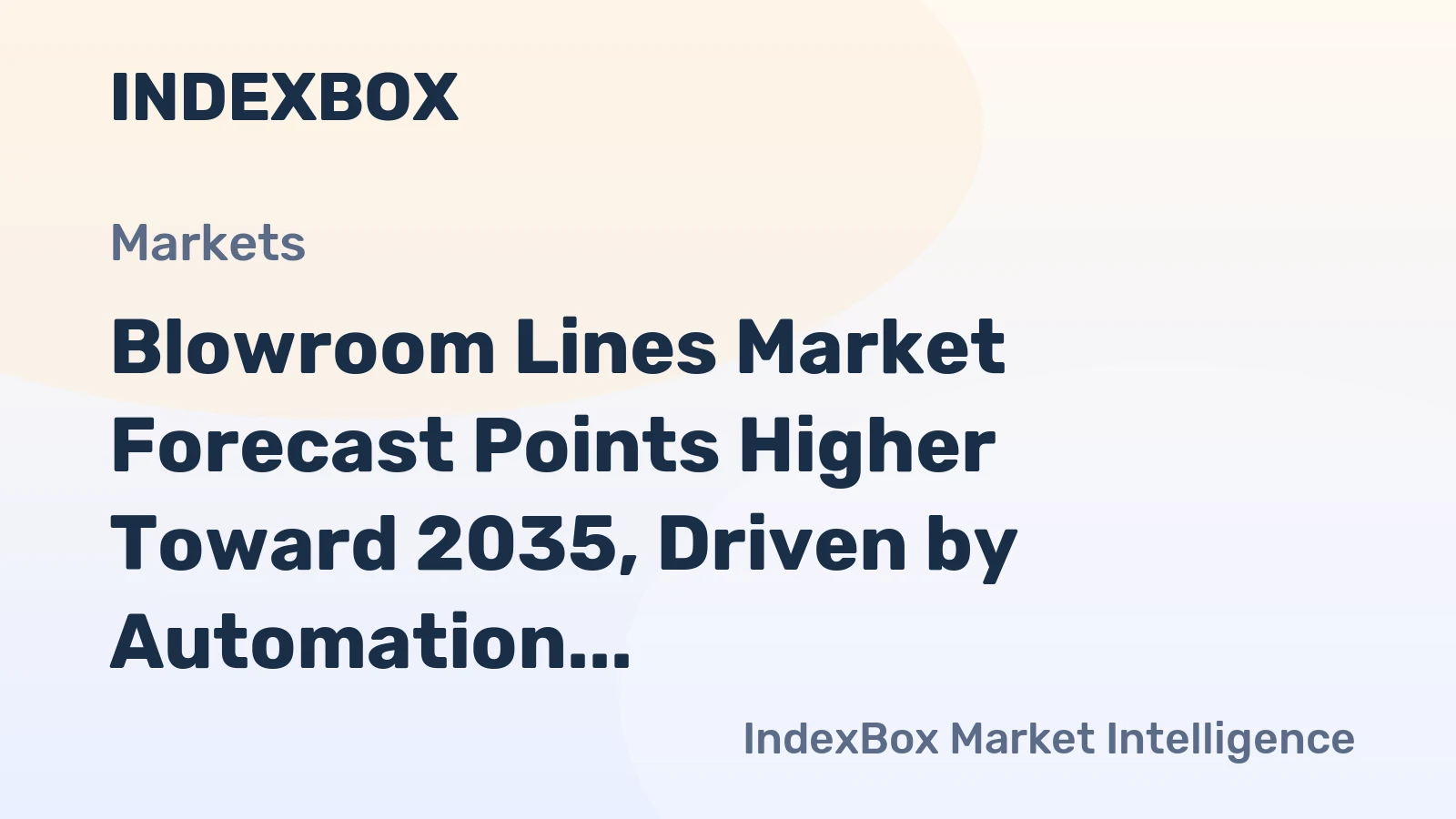 Blowroom Lines Market Forecast Points Higher Toward 2035, Driven by Automation and Fiber Diversification