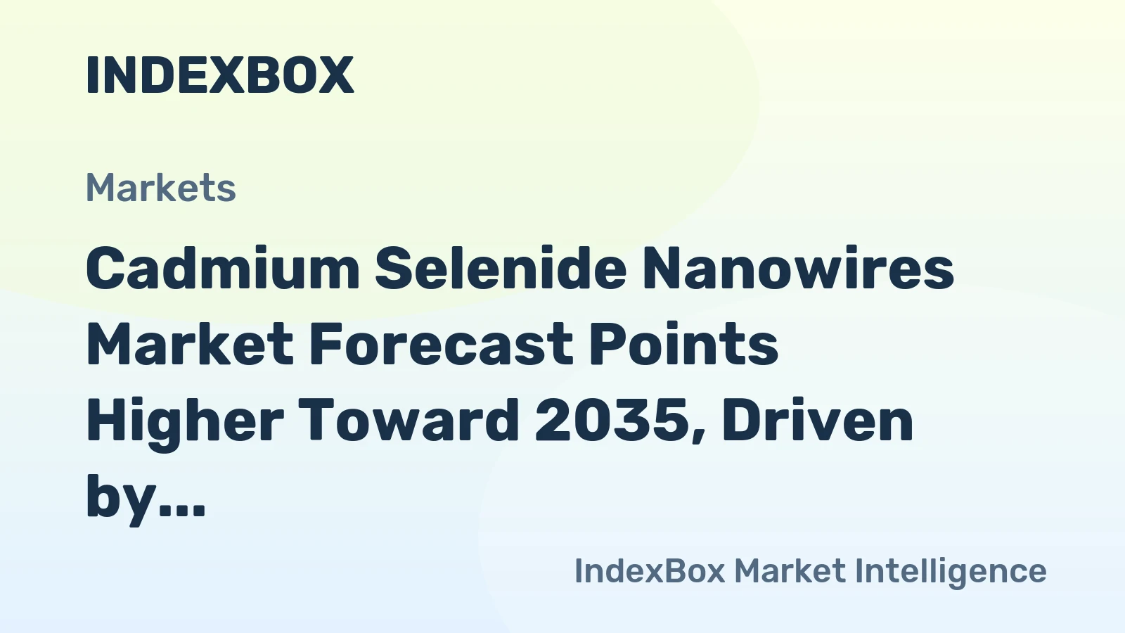 Cadmium Selenide Nanowires Market Forecast Points Higher Toward 2035, Driven by Quantum Dot Display Demand