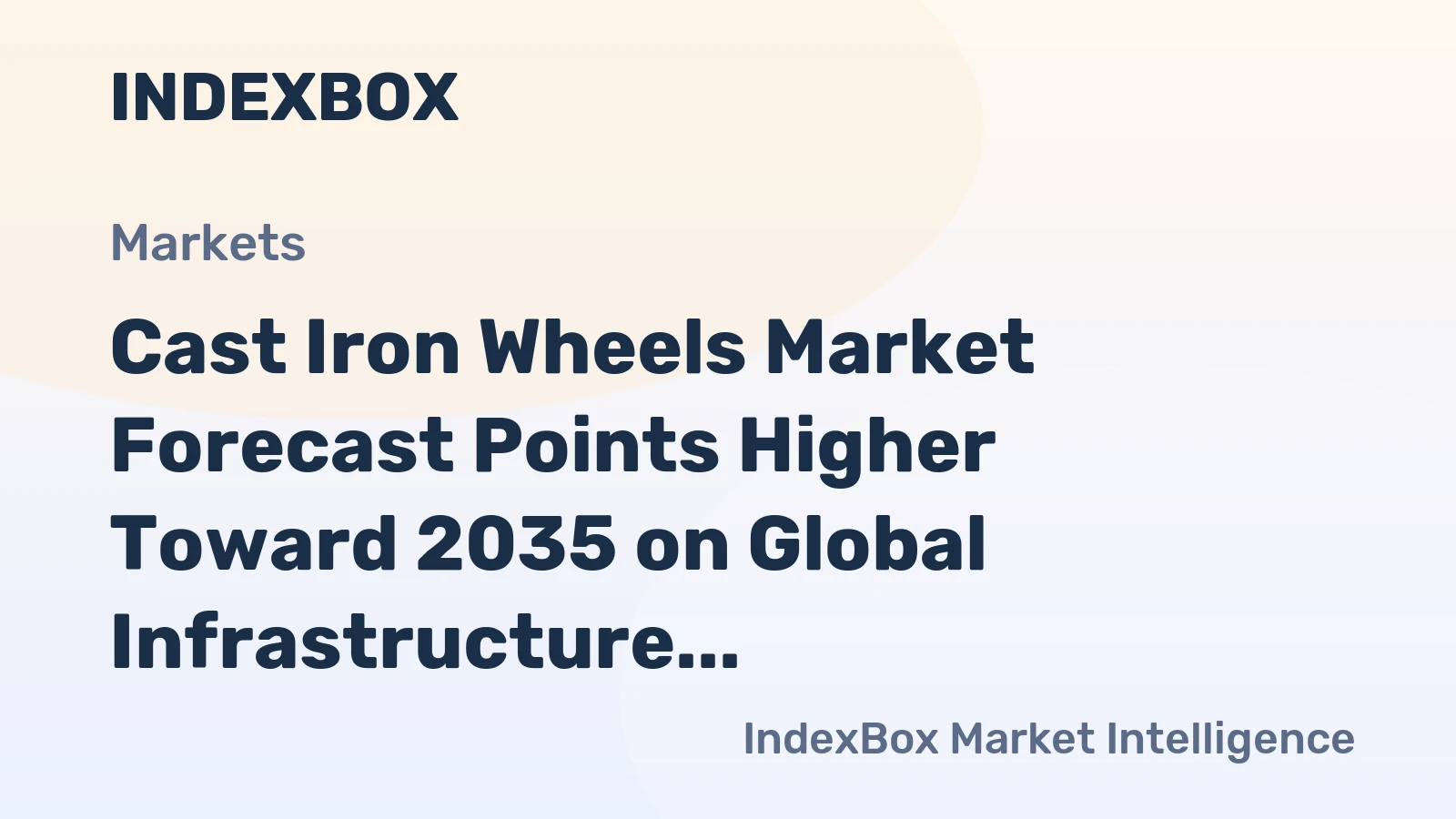 Cast Iron Wheels Market Forecast Points Higher Toward 2035 on Global Infrastructure Investment