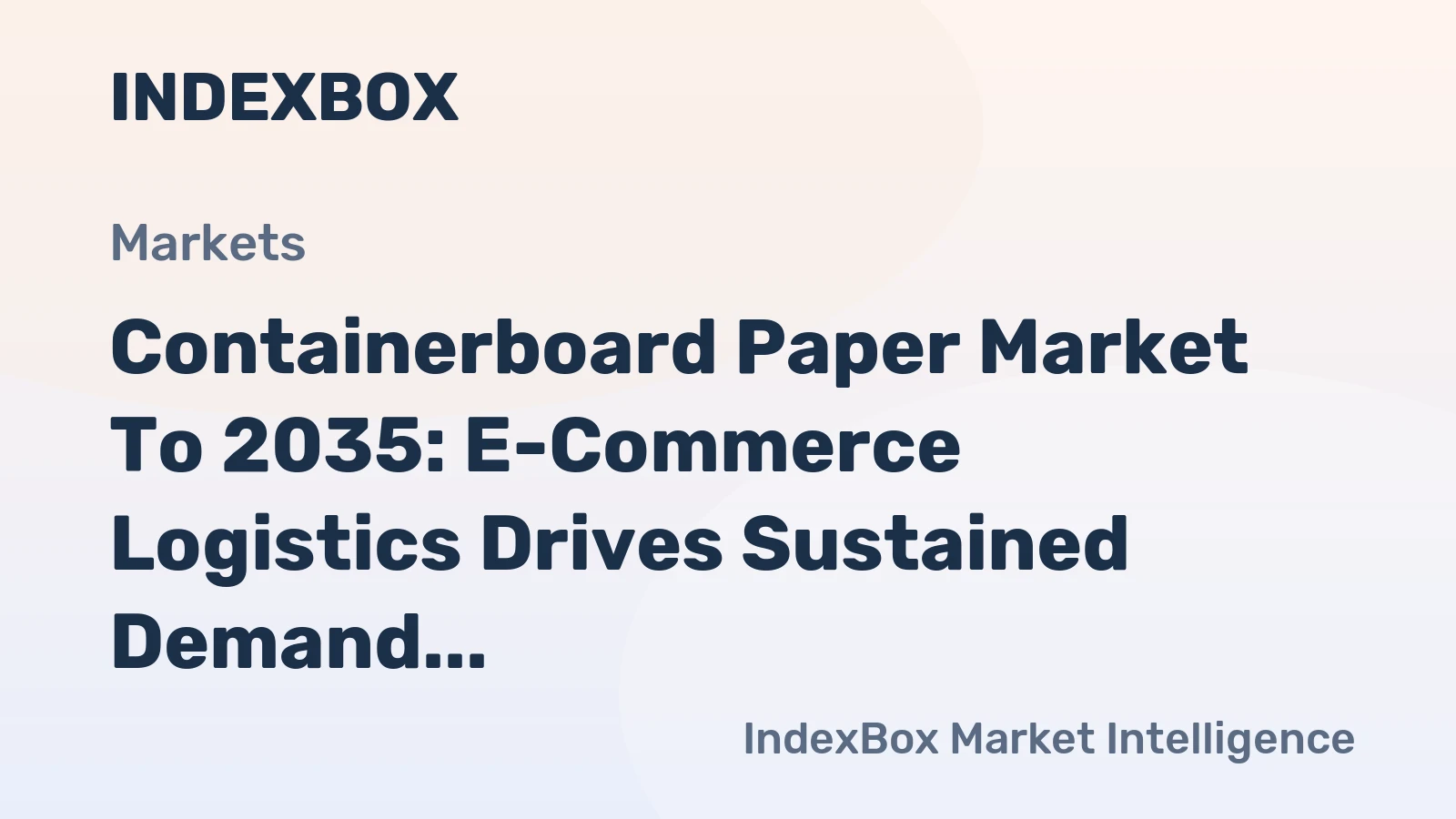 Containerboard Paper Market to 2035: E-Commerce Logistics Drives Sustained Demand for Corrugated Boxes