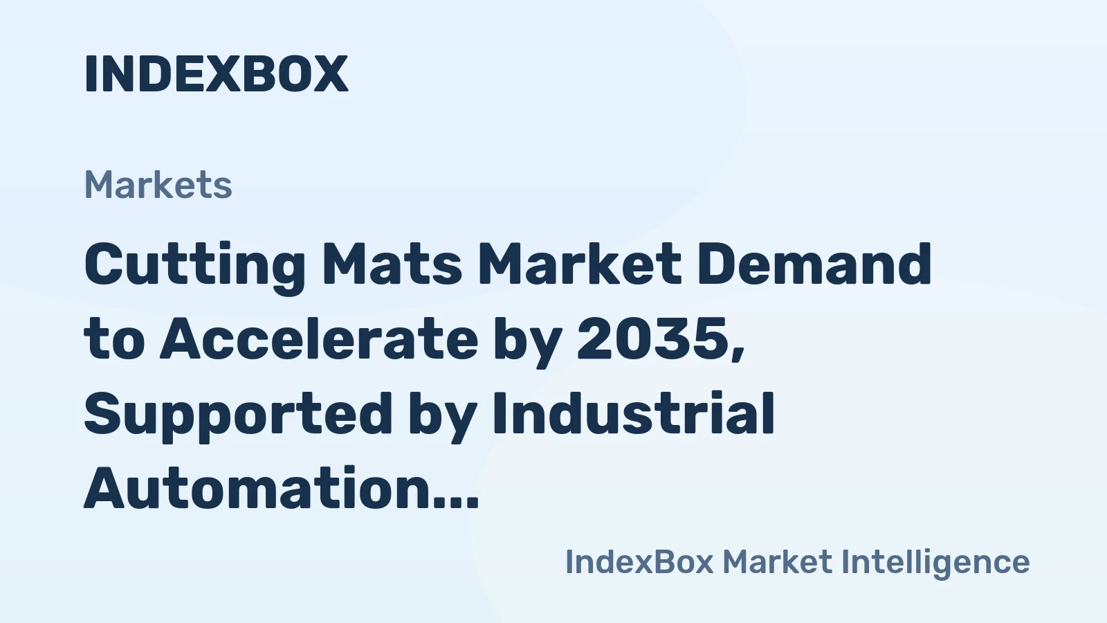 Cutting Mats Market Demand to Accelerate by 2035, Supported by Industrial Automation and Crafting Trends