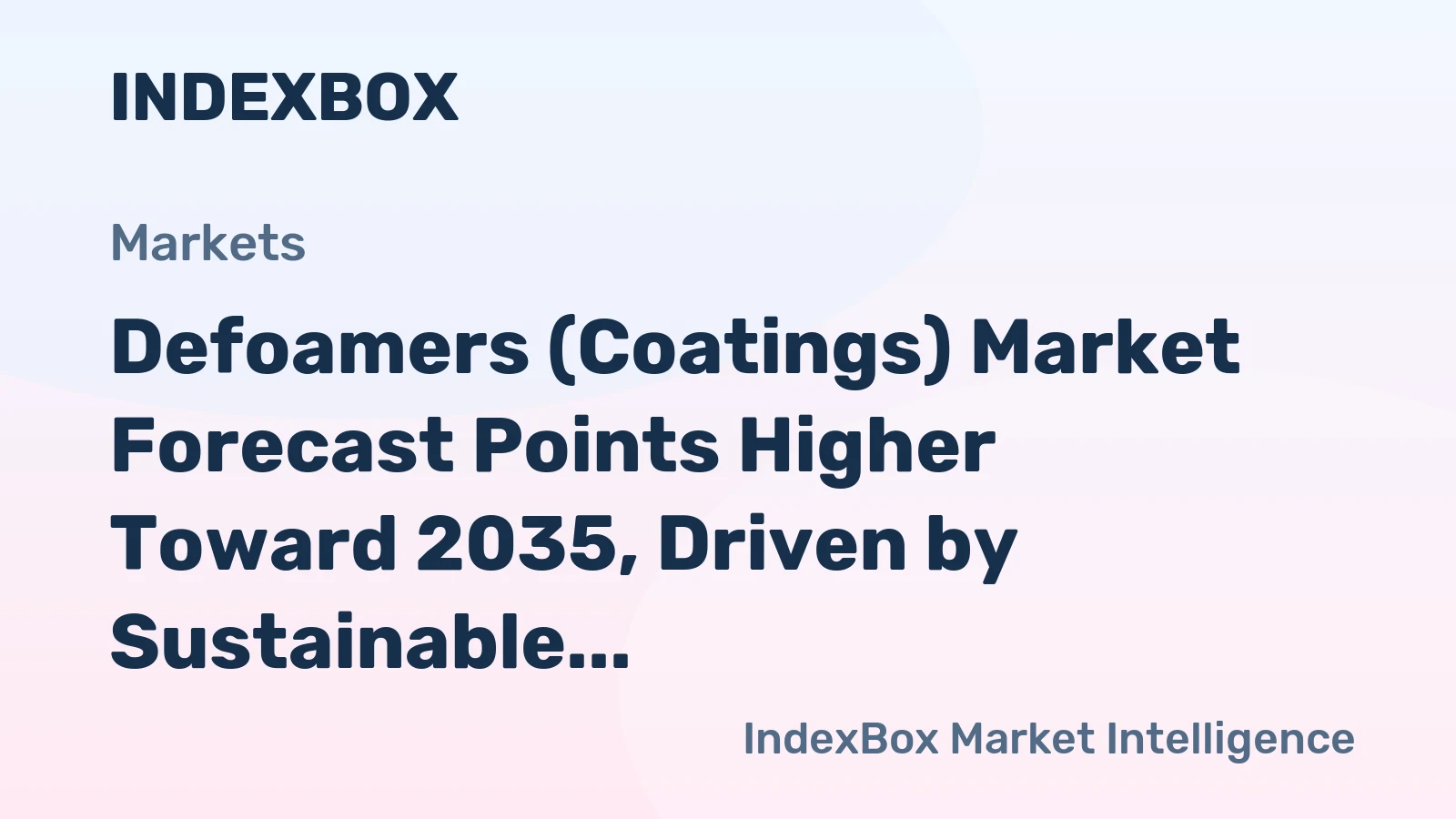 Defoamers (Coatings) Market Forecast Points Higher Toward 2035, Driven by Sustainable Formulation Demands