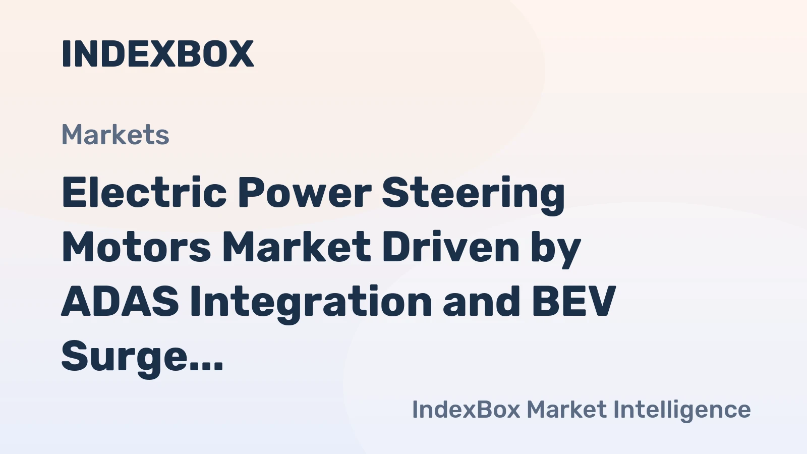 Electric Power Steering Motors Market Driven by ADAS Integration and BEV Surge to 2035