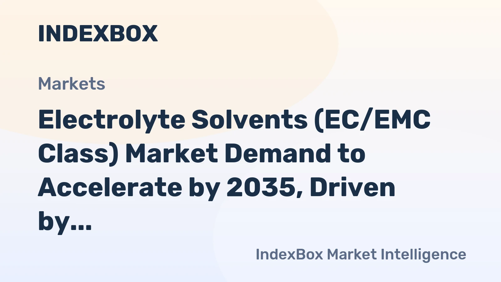 Electrolyte Solvents (EC/EMC Class) Market Demand to Accelerate by 2035, Driven by Global EV Adoption