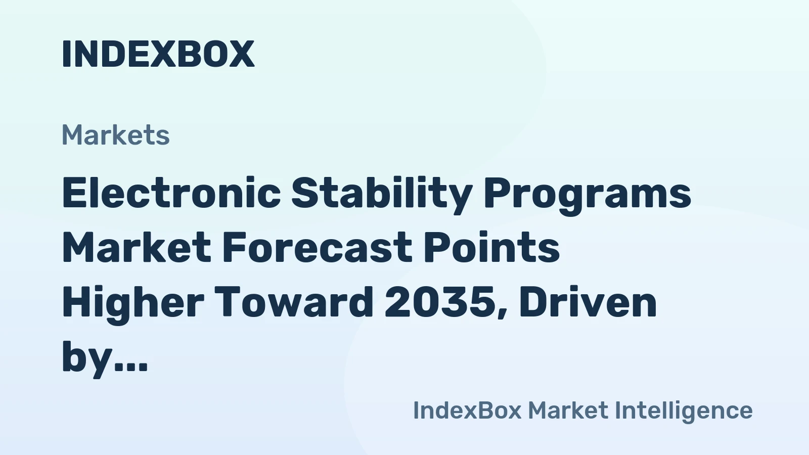 Electronic Stability Programs Market Forecast Points Higher Toward 2035, Driven by Electrification and Safety Mandates