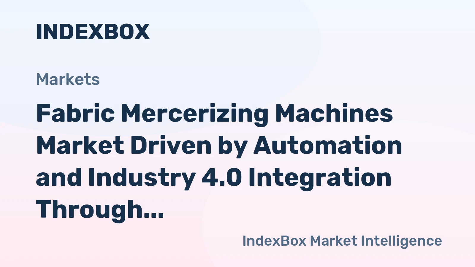 Fabric Mercerizing Machines Market Driven by Automation and Industry 4.0 Integration Through 2035