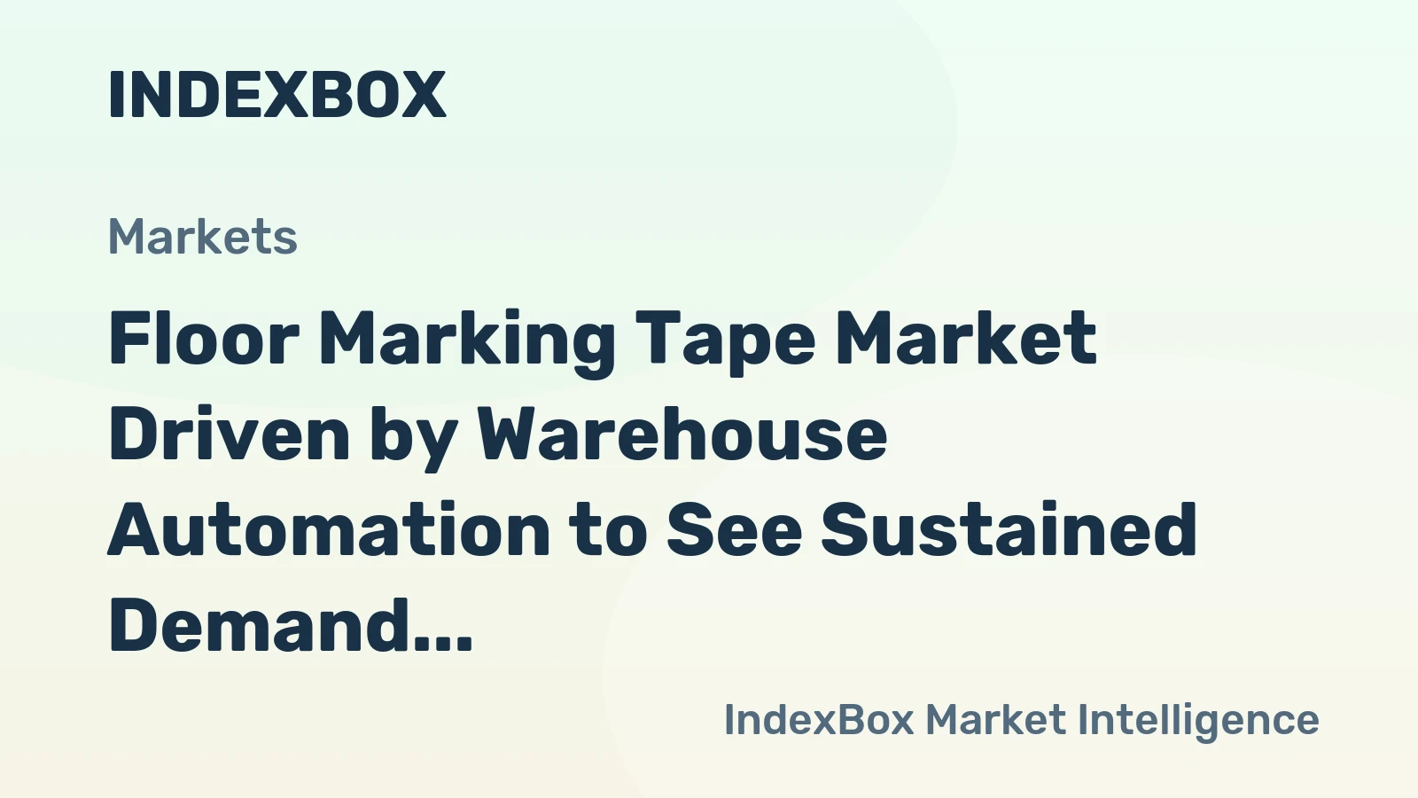 Floor Marking Tape Market Driven by Warehouse Automation to See Sustained Demand Through 2035