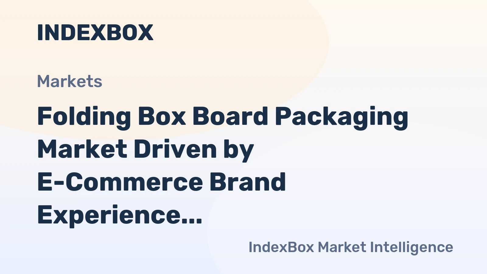 Folding Box Board Packaging Market Driven by E-Commerce Brand Experience Demands Through 2035
