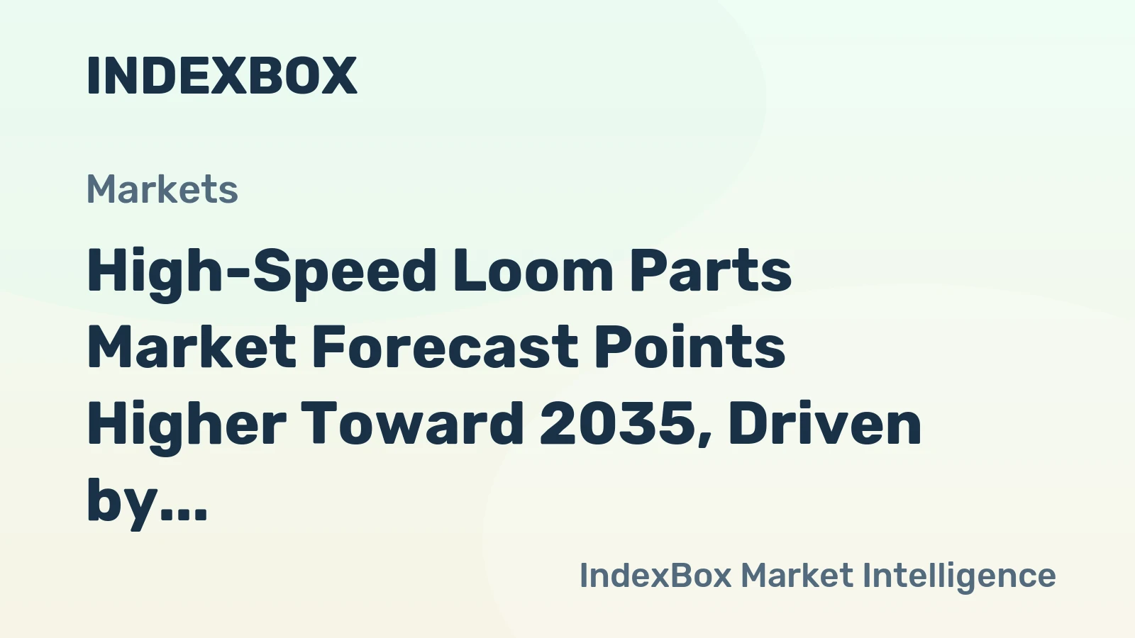 High-Speed Loom Parts Market Forecast Points Higher Toward 2035, Driven by Textile Modernization