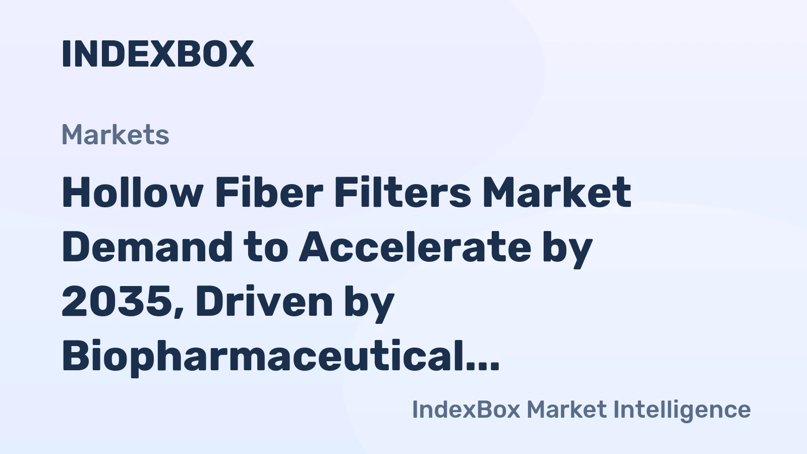 Hollow Fiber Filters Market Demand to Accelerate by 2035, Driven by Biopharmaceutical Expansion