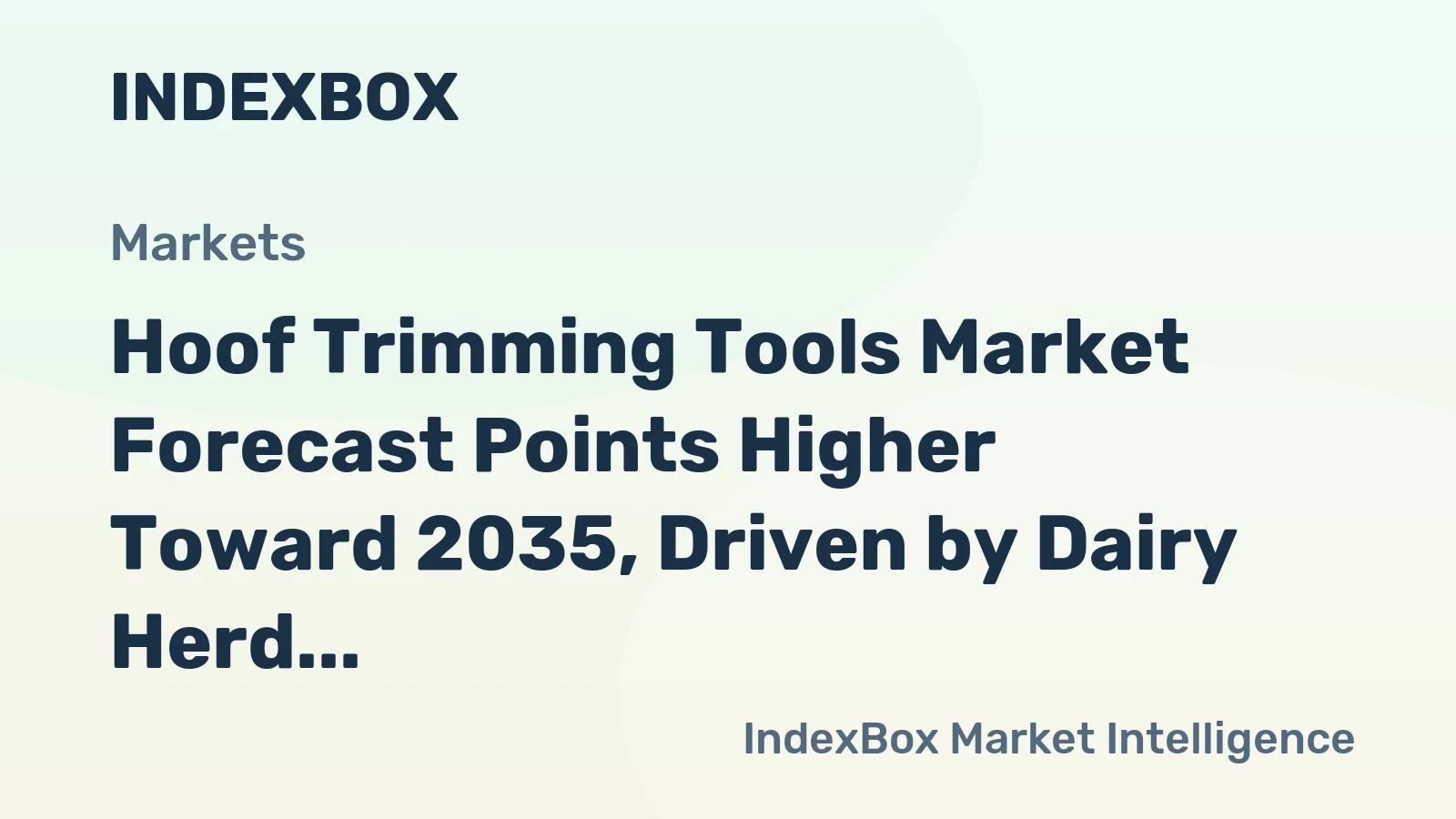 Hoof Trimming Tools Market Forecast Points Higher Toward 2035, Driven by Dairy Herd Health Focus