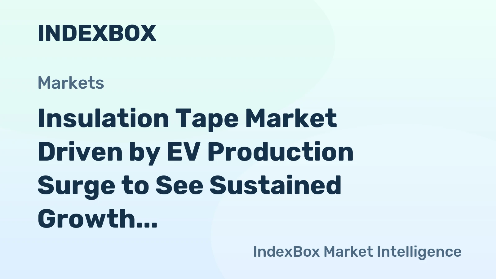 Insulation Tape Market Driven by EV Production Surge to See Sustained Growth Through 2035