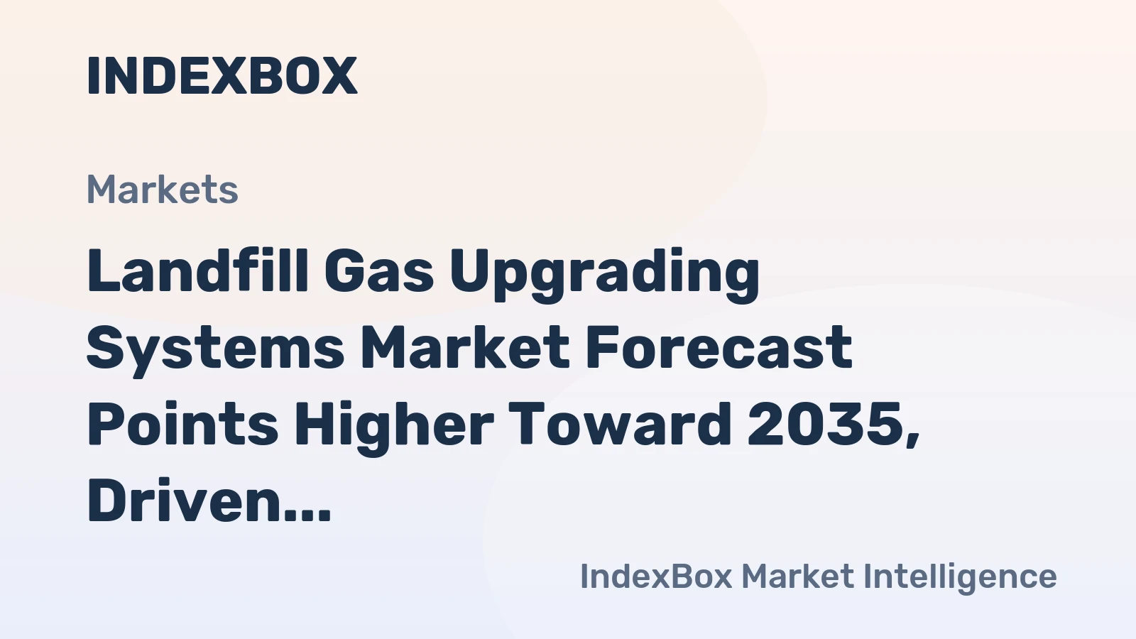 Landfill Gas Upgrading Systems Market Forecast Points Higher Toward 2035, Driven by RNG Demand