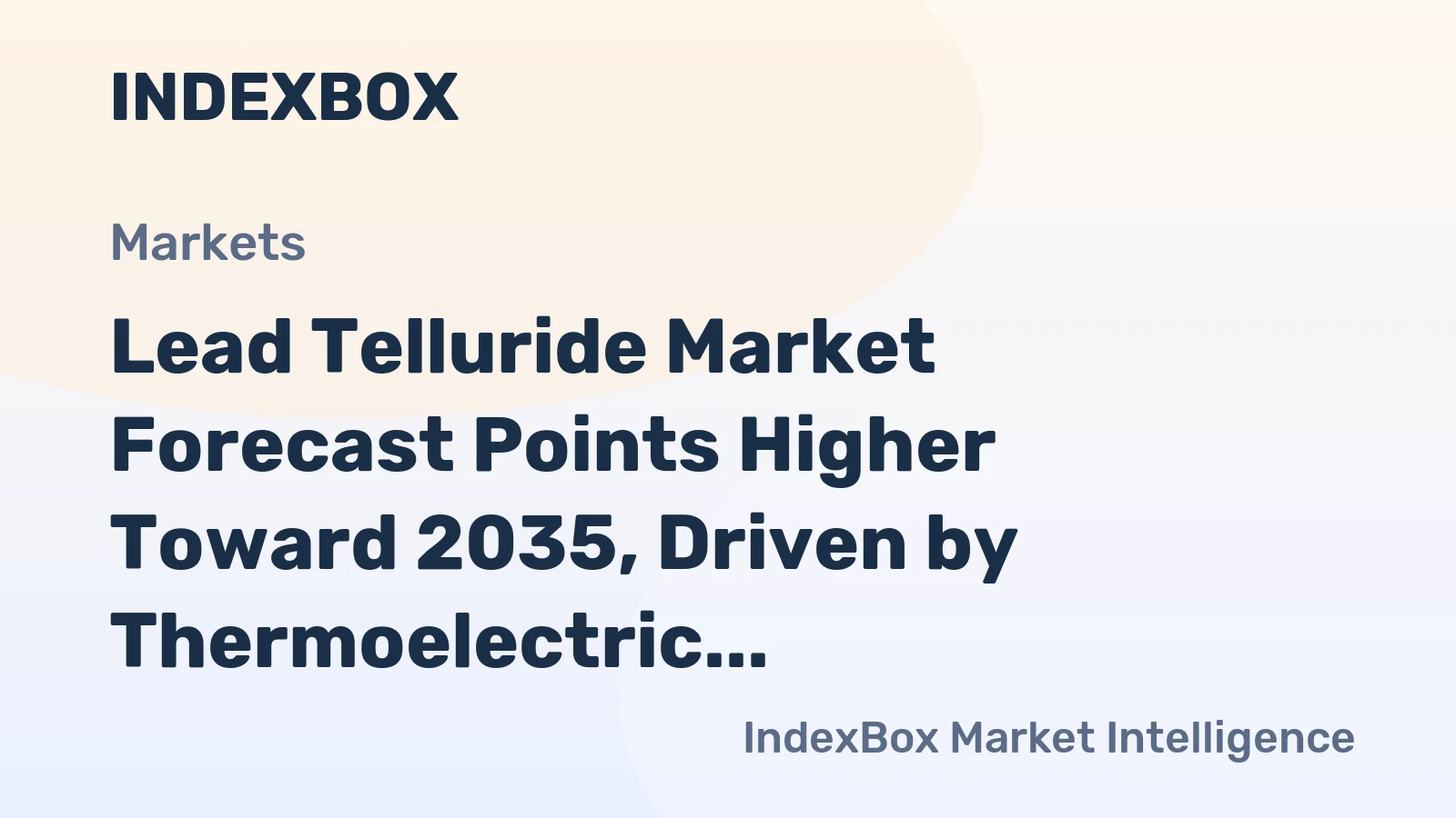 Lead Telluride Market Forecast Points Higher Toward 2035, Driven by Thermoelectric Efficiency Gains