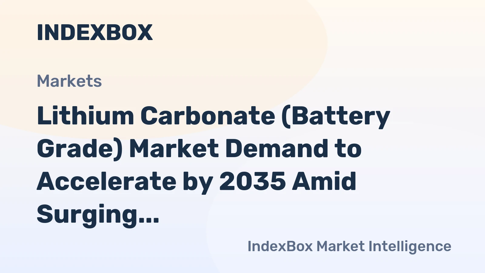 Lithium Carbonate (Battery Grade) Market Demand to Accelerate by 2035 Amid Surging EV Adoption