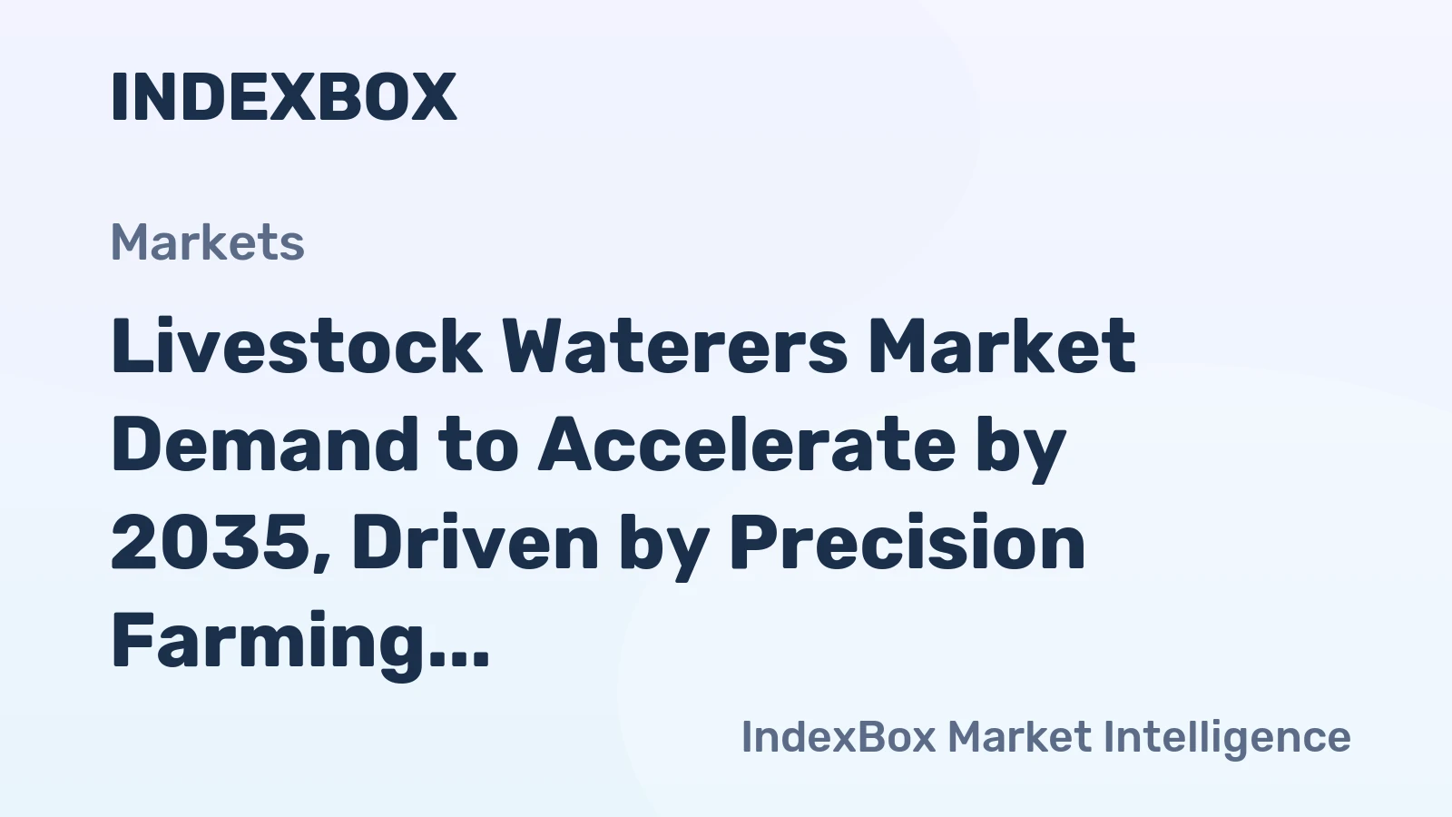 Livestock Waterers Market Demand to Accelerate by 2035, Driven by Precision Farming Adoption