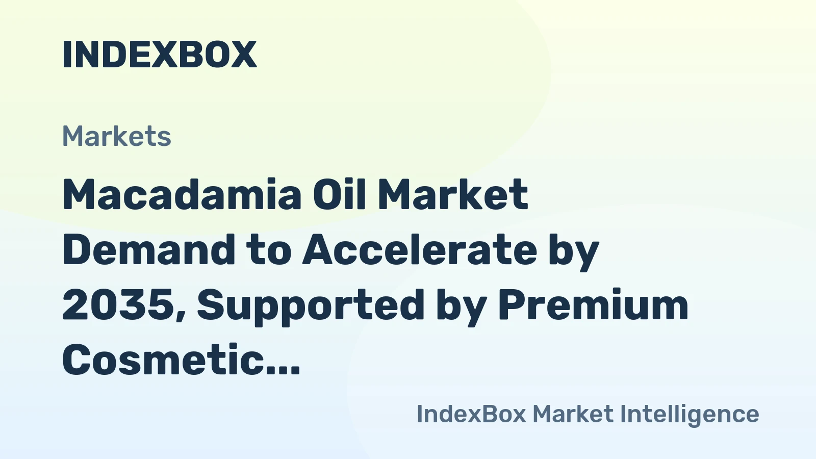 Macadamia Oil Market Demand to Accelerate by 2035, Supported by Premium Cosmetic Formulations