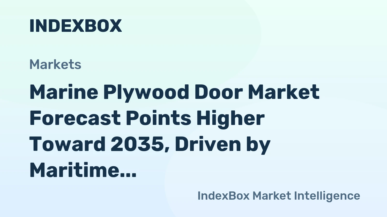 Marine Plywood Door Market Forecast Points Higher Toward 2035, Driven by Maritime Infrastructure Investment