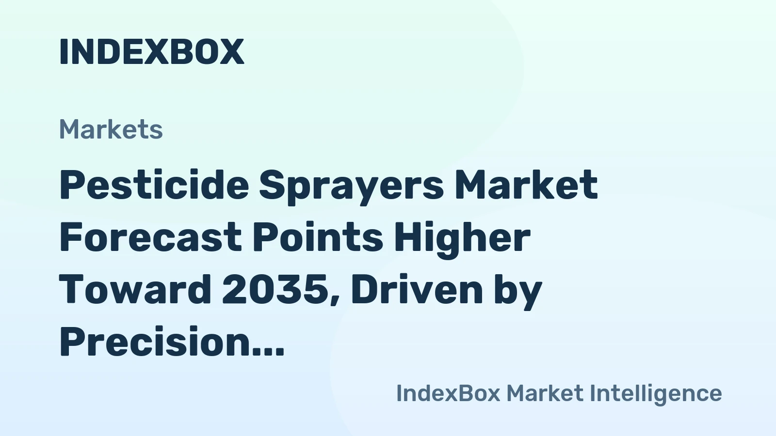 Pesticide Sprayers Market Forecast Points Higher Toward 2035, Driven by Precision Agriculture Adoption
