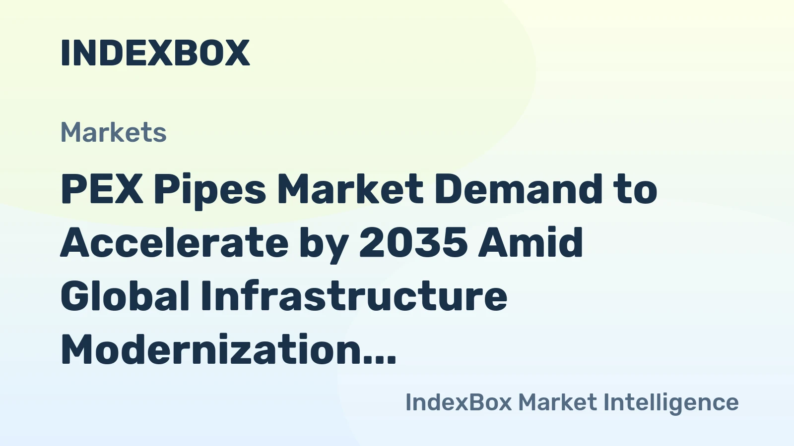 PEX Pipes Market Demand to Accelerate by 2035 Amid Global Infrastructure Modernization