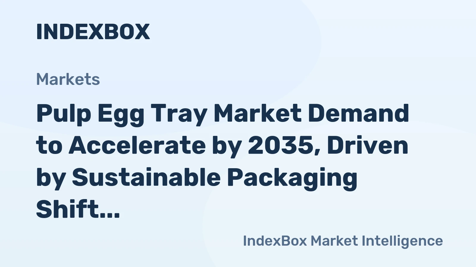 Pulp Egg Tray Market Demand to Accelerate by 2035, Driven by Sustainable Packaging Shift