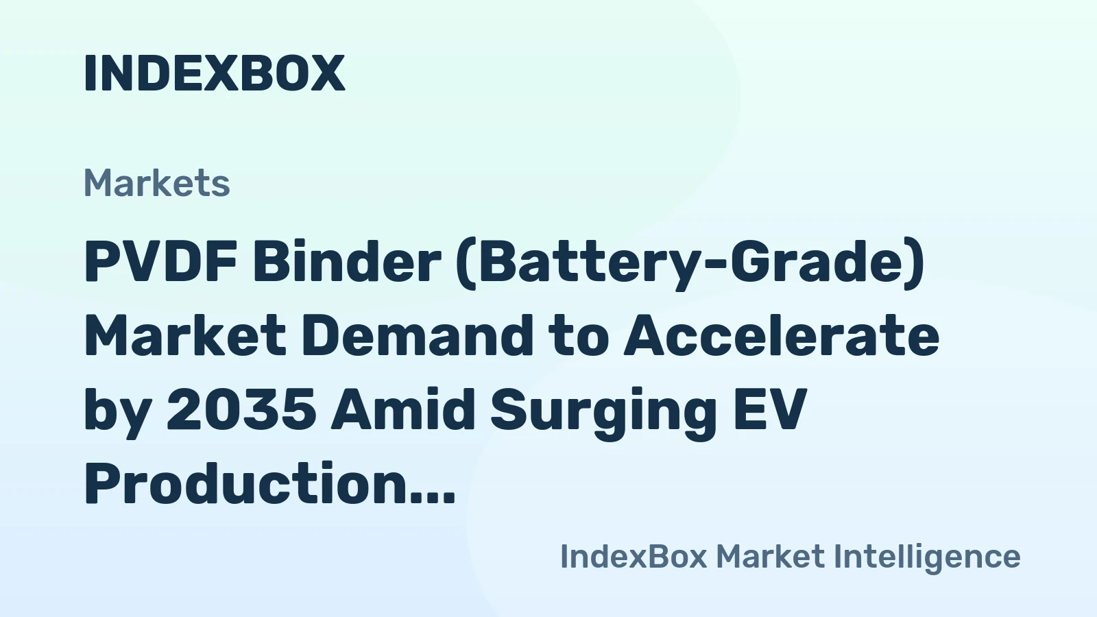 PVDF Binder (Battery-Grade) Market Demand to Accelerate by 2035 Amid Surging EV Production