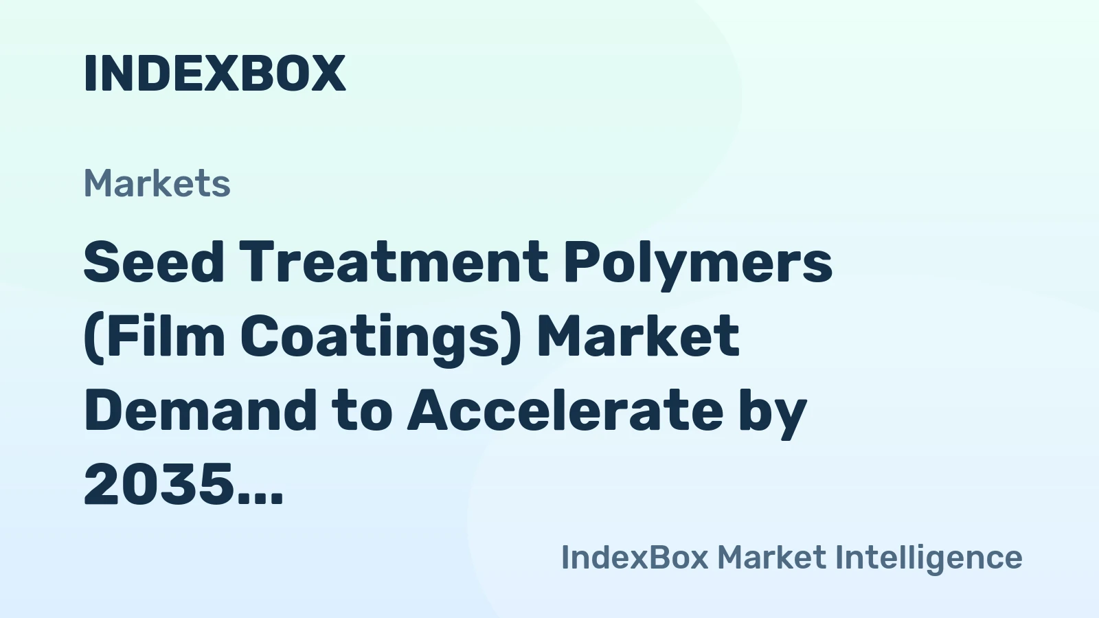 Seed Treatment Polymers (Film Coatings) Market Demand to Accelerate by 2035 on Precision Agriculture Adoption