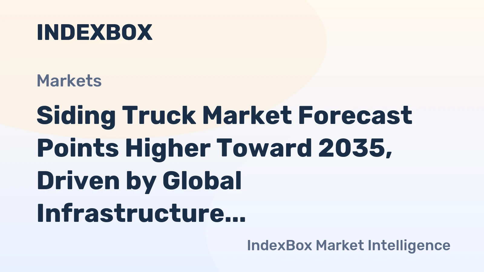 Siding Truck Market Forecast Points Higher Toward 2035, Driven by Global Infrastructure Investment