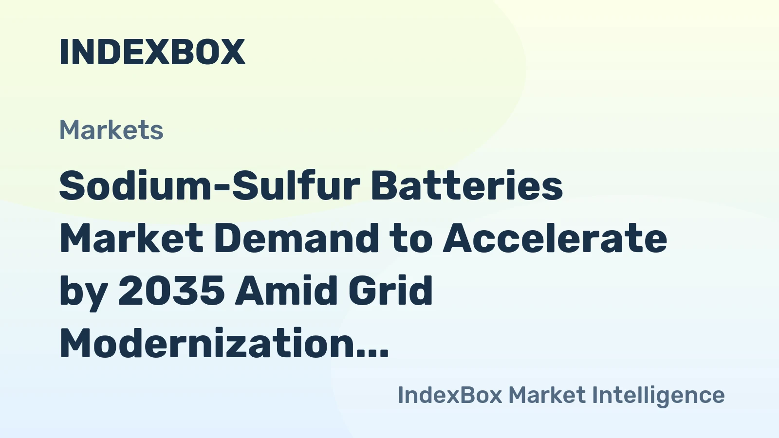 Sodium-Sulfur Batteries Market Demand to Accelerate by 2035 Amid Grid Modernization Push