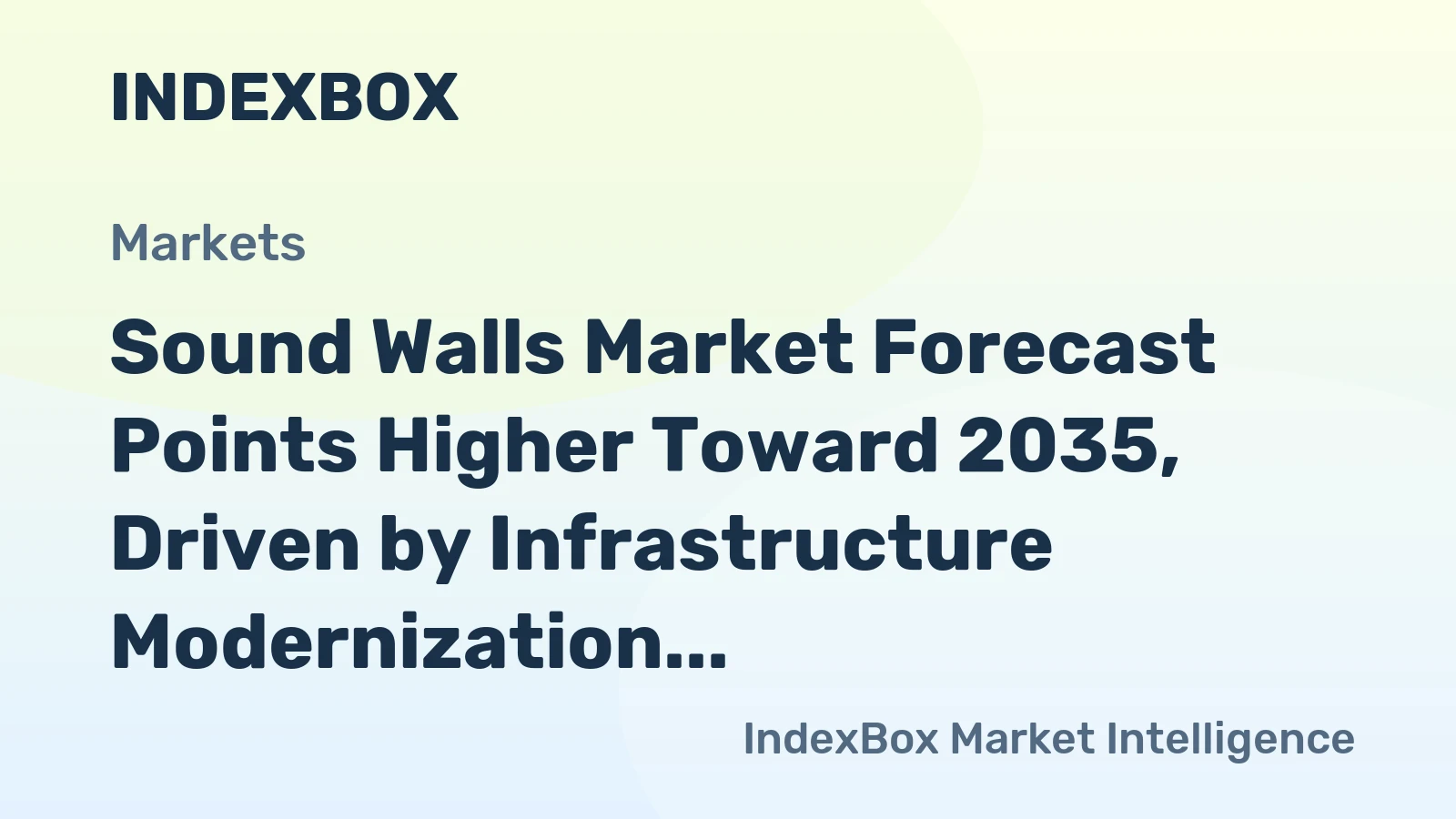Sound Walls Market Forecast Points Higher Toward 2035, Driven by Infrastructure Modernization