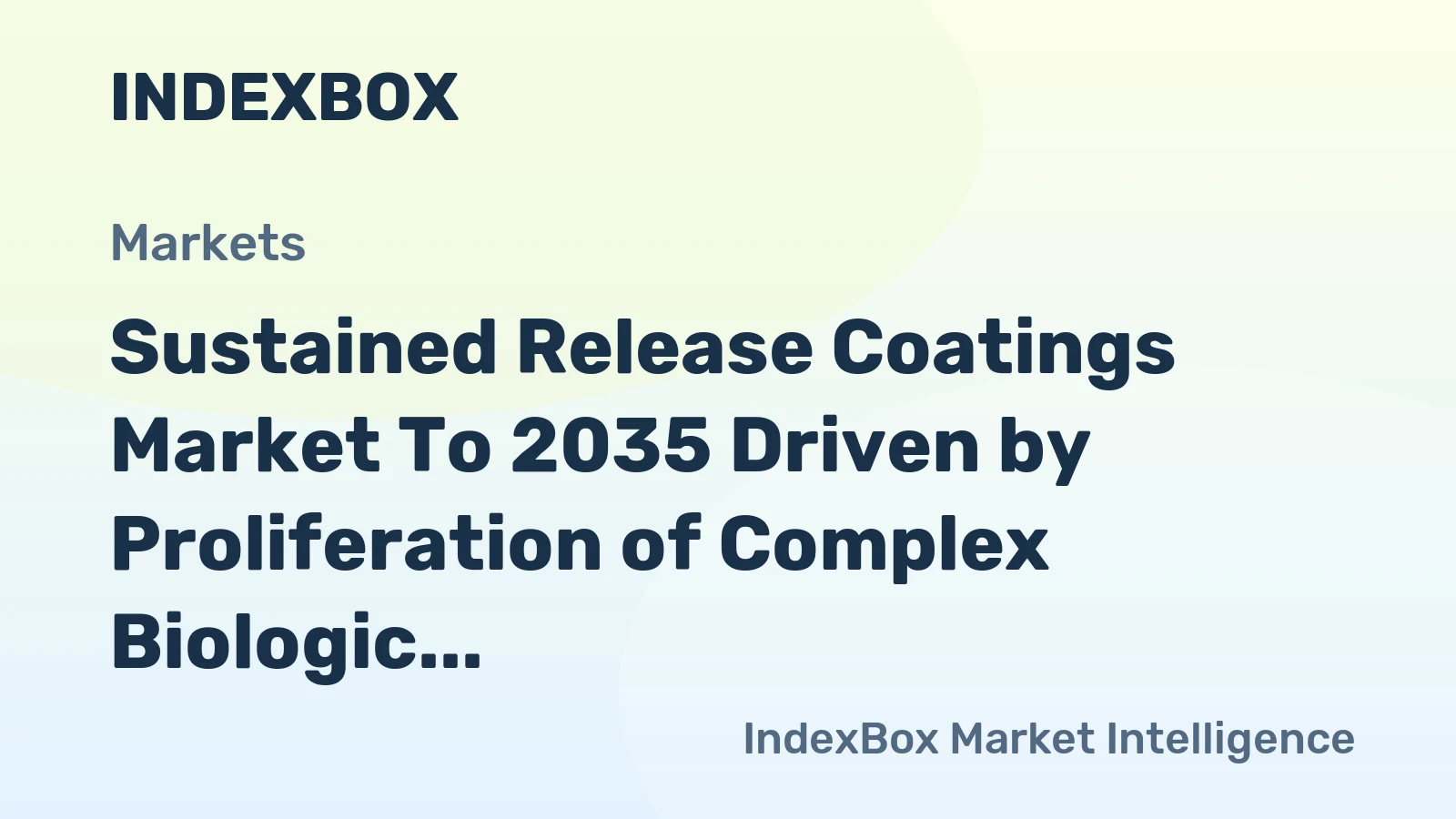 Sustained Release Coatings Market to 2035 Driven by Proliferation of Complex Biologic Drugs