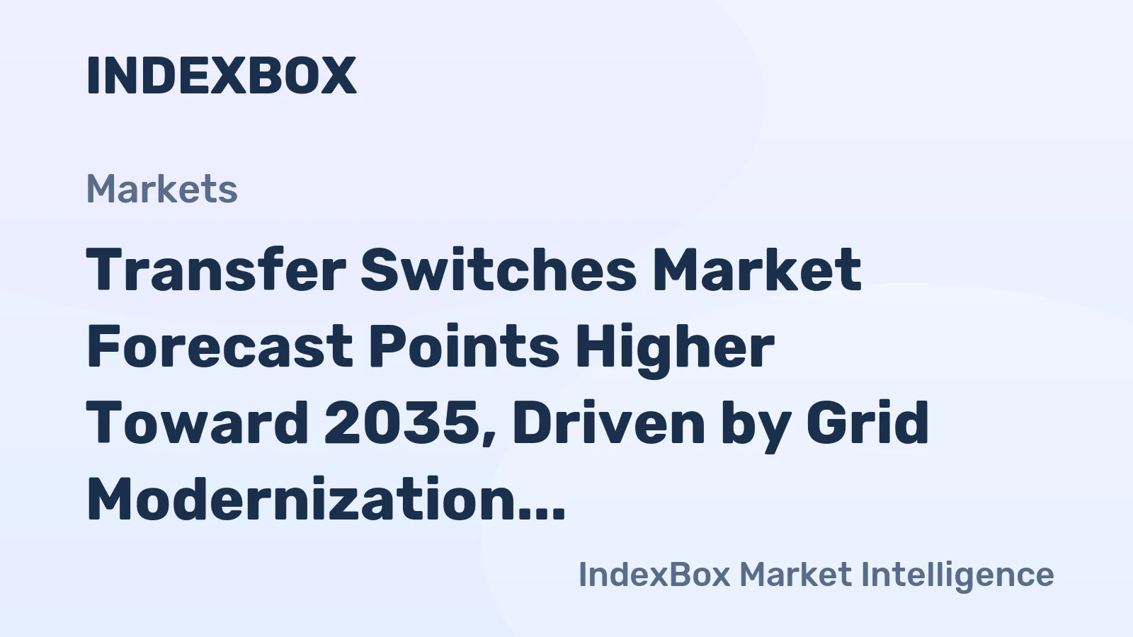 Transfer Switches Market Forecast Points Higher Toward 2035, Driven by Grid Modernization