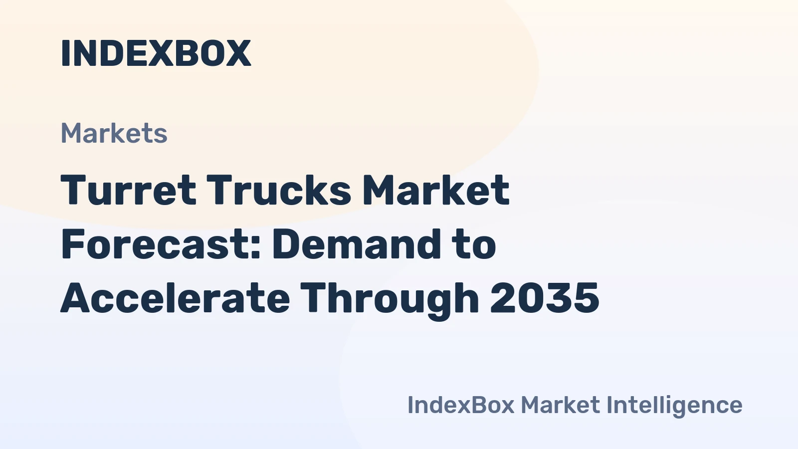 Turret Trucks Market Forecast: Demand to Accelerate Through 2035