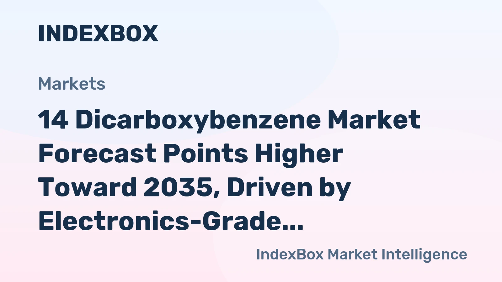 14 Dicarboxybenzene Market Forecast Points Higher Toward 2035, Driven by Electronics-Grade Polymer Demand