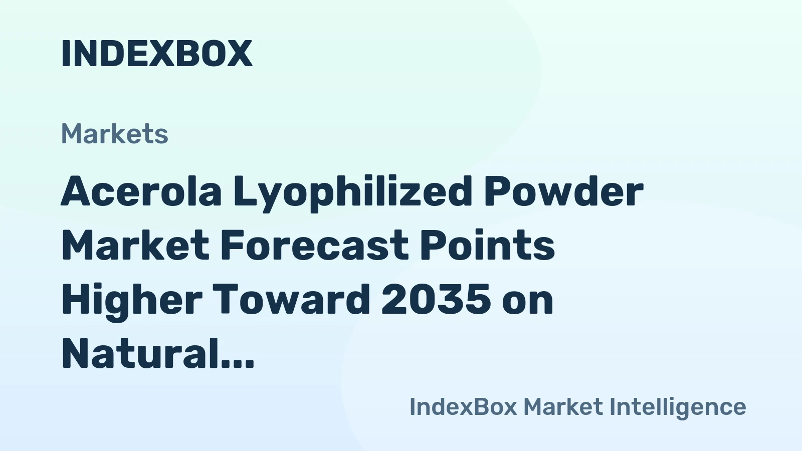 Acerola Lyophilized Powder Market Forecast Points Higher Toward 2035 on Natural Vitamin C Demand