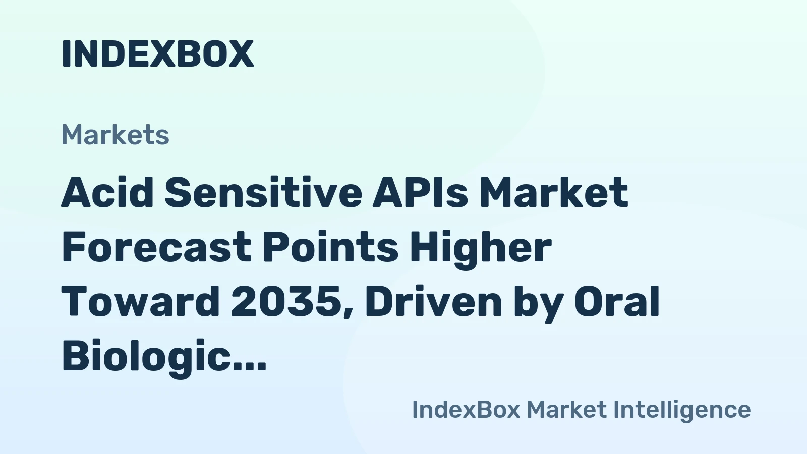 Acid Sensitive APIs Market Forecast Points Higher Toward 2035, Driven by Oral Biologic Expansion