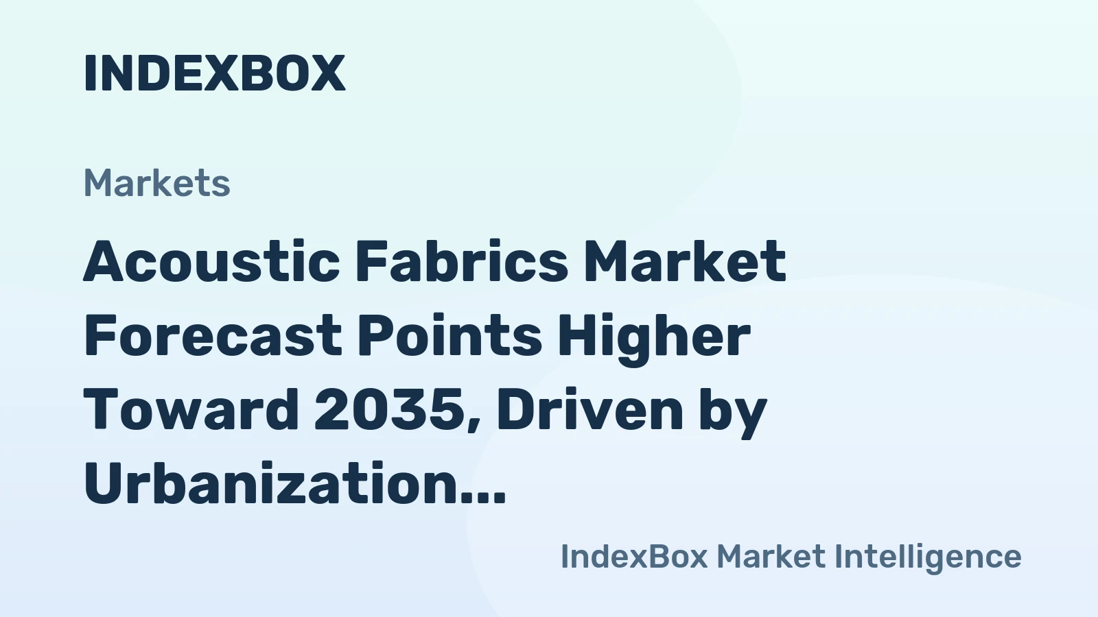 Acoustic Fabrics Market Forecast Points Higher Toward 2035, Driven by Urbanization and Noise Regulation