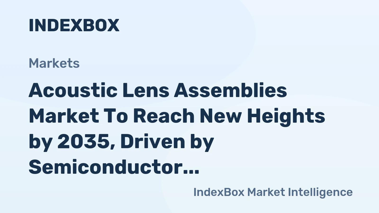 Acoustic Lens Assemblies Market to Reach New Heights by 2035, Driven by Semiconductor Inspection Demands