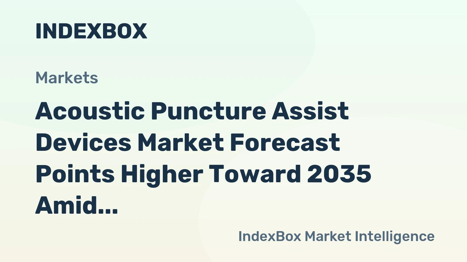 Acoustic Puncture Assist Devices Market Forecast Points Higher Toward 2035 Amid Rising Minimally Invasive Procedure Volumes